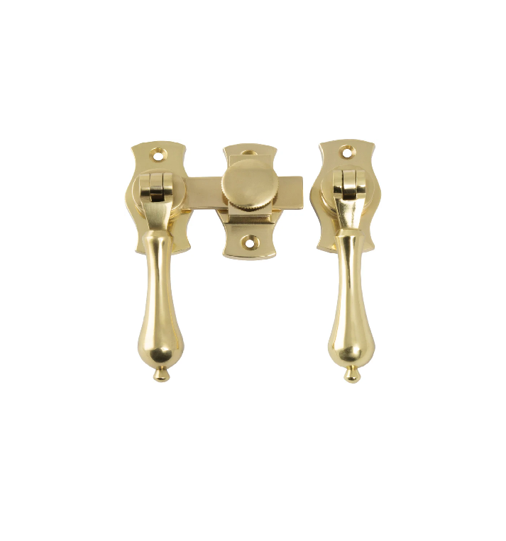 New Teardrop French Door Fastener - Antique Brass – Chippendale ...